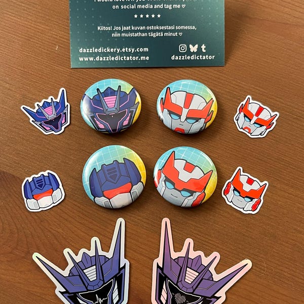 Transformers 1.25" Buttons Cartoon TFP Prime - Etsy