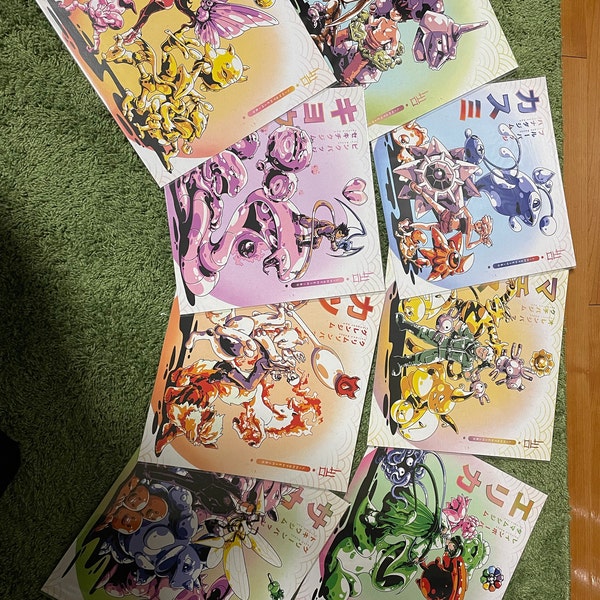 Custom Pokemon Poster - Etsy