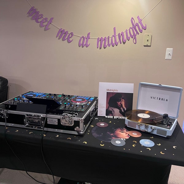 Meet Me at Midnight Banner - Midnight Birthday Decoration, Love Party ...