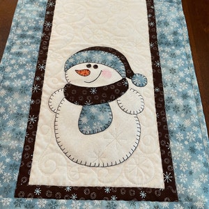 Snowman Applique Table Runner Pattern Digital Download PDF - Etsy