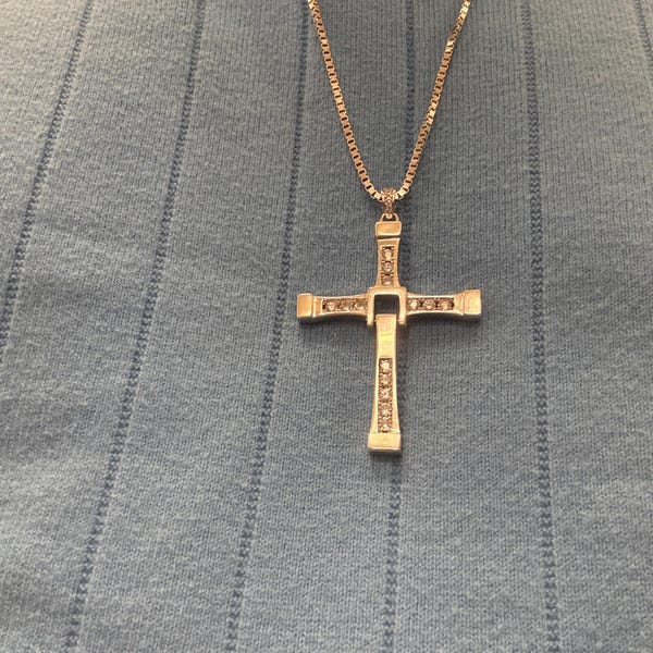 925 Sterling Silver Dominic Cross Toretto Chain Pendant Necklace - Etsy