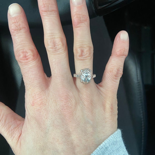 Scarab Ring - Art Deco Ancient Egyptian Revival Inspired Scarab Beetle ...