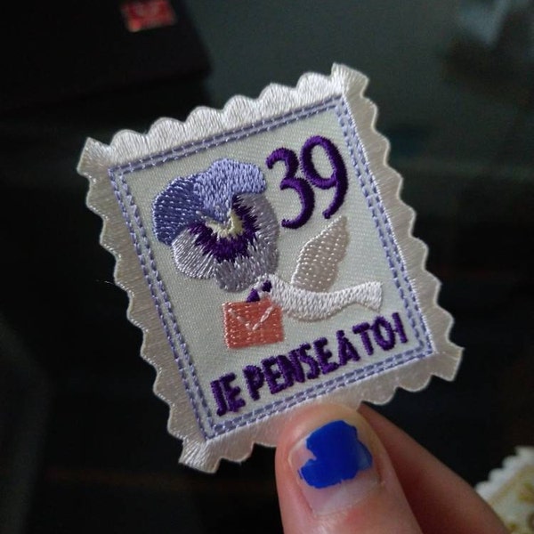Vintage Stamps Iron on Patch,french Stamps, Embroidered Iron on Patch ...