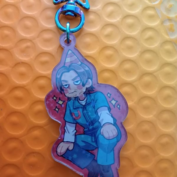 MW Keychains, 2 Inch Acrylic Charms With Star Clasp and Holographic ...