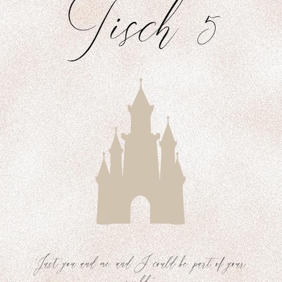 Disneyworld Castle Wedding Seating Chart Template, Be Our Guest ...