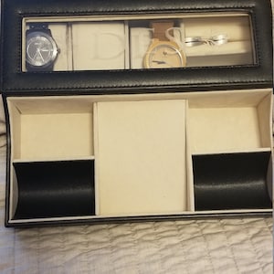 Personalized Valet Box, Monogrammed Valet Tray, Mens Catchall, Dresser ...