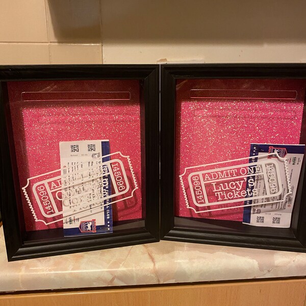 Ticket Box Keepsake Personalised Frame Memory Box Gift Concerts ...