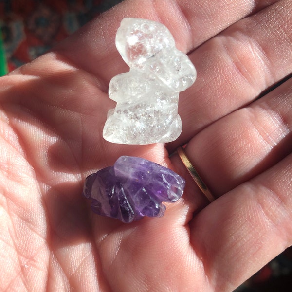 Rabbit Stone Figurine Hand Carved Gemstone Totem Spirit Animal ...