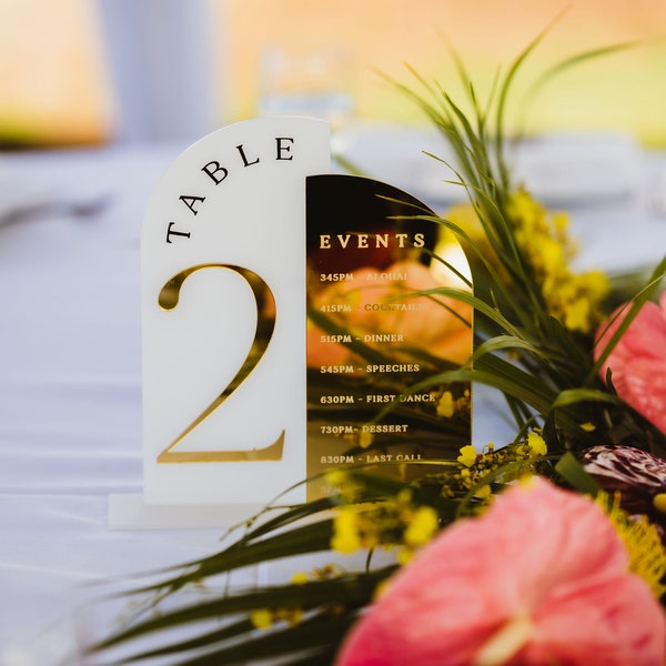 Table Numbers With Menu | Wedding Acrylic Table Numbers Wedding Menu ...