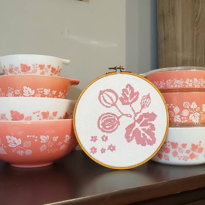 Pyrex Butterfly Gold Cross Stitch Pattern PDF - Etsy