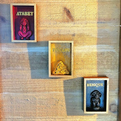 Bagua Line Taino Indigenous Resin Jewelry Guanin Atabey Water Necklace ...