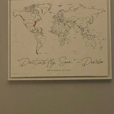 Push Pin Mini World Travel Map Countries Labeled Personalizable Cork ...