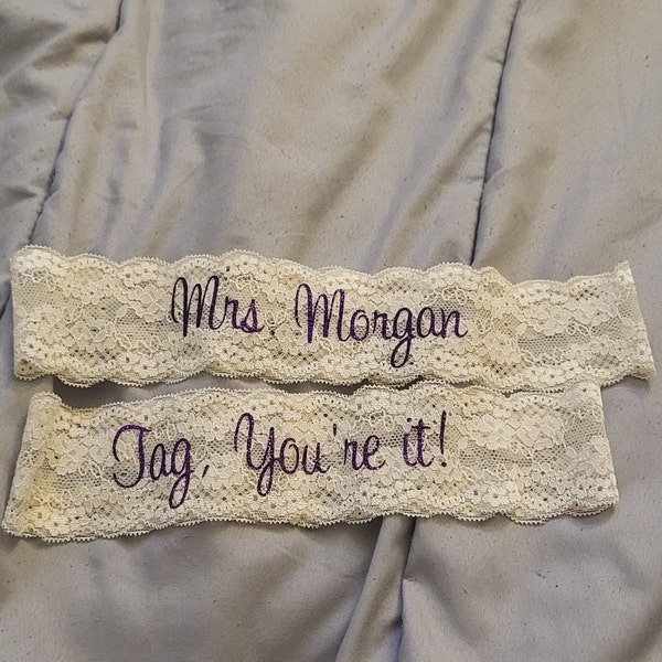 Police Garter, Police Wife, Blue Garter, Bling Garter, Personalized ...