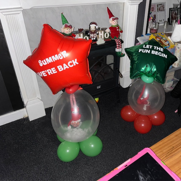 Personalised Elf Arrival Balloon Kit ELF BALLOON Elf POP Balloon - Etsy