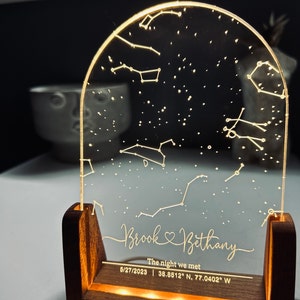 Personalized Constellation Chart Lamp Gift Star Map on Night - Etsy