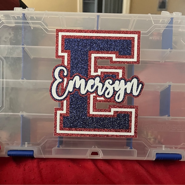 Glitter BIG Varsity Letter Name Stickers & Magnets - Varsity Junior ...