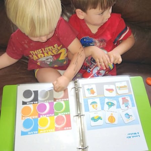 Toddler Learning Binder 1. Printable Toddler Busy Binder. First Toddler ...