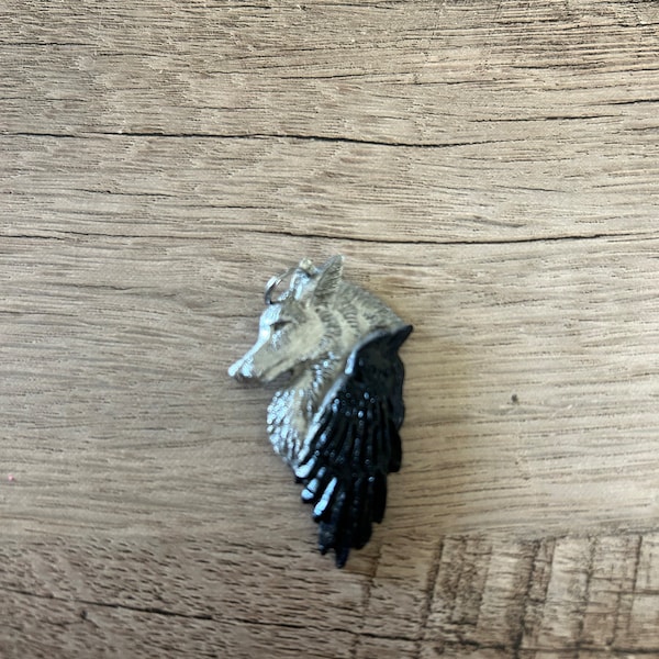 Ravenwolf.....hand Carved in Fine Pewter Black Raven - Etsy