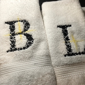 Machine Embroidery LETTER B Uppercase 10cm / 4 Tall Dainty Floral Font ...