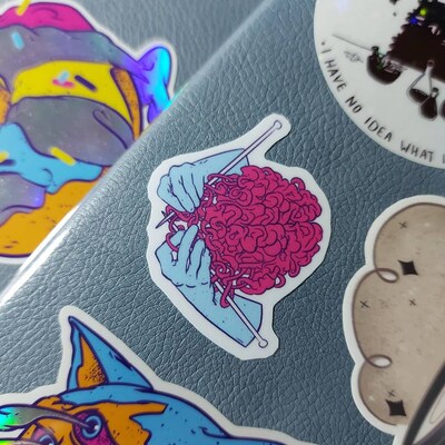 Brain Art Transparent Stickers Notebook Human Anatomy Sticker-mental ...