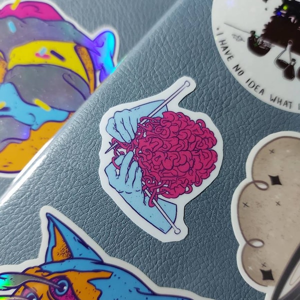 Brain Art Transparent Stickers- Notebook Human Anatomy Sticker-mental ...