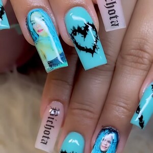 Large Number Nail Stickers Old English Birthday Year or Angel - Etsy