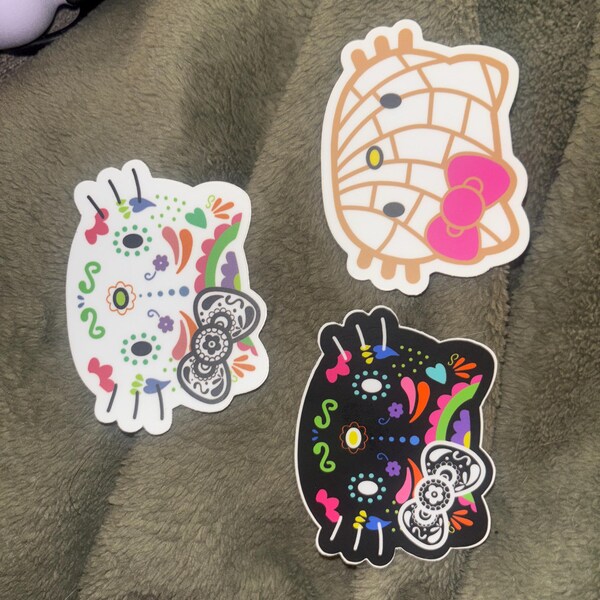 Kitty Concha Sticker | Mexican American Concha |conchita |pan Dulce ...