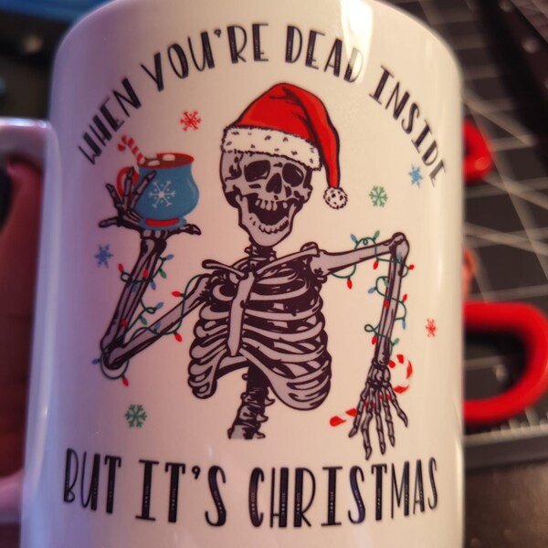 Funny Dead Inside but It's Christmas Holiday PNG Sublimation Design ...