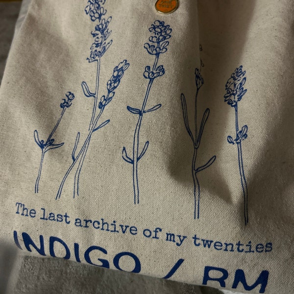 Indigo RM Tote Bag, the Last Archive of My Twenties Tote Bag, Bts Fan ...