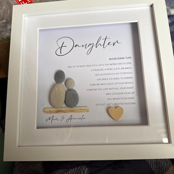 Daughter Meaning, Pebble Art, Daughter Gift, Mother Daughter, Birthday ...
