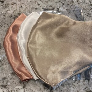 Silky Satin Classy Face Masks Wedding Mask 2layers With Nose Wire and ...