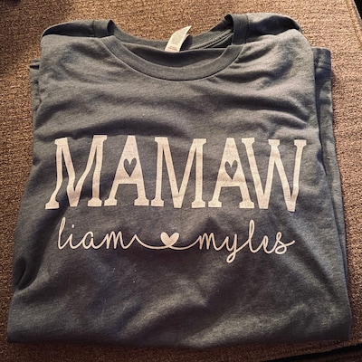 Mamaw Shirt With Grandkids Names, Custom Mamaw Shirt, Gift for Mamaw ...