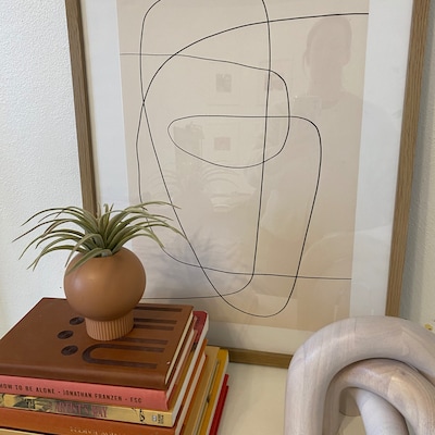 Abstract Scribble Fine Line Art Printable One Line Art Print Minimalist ...