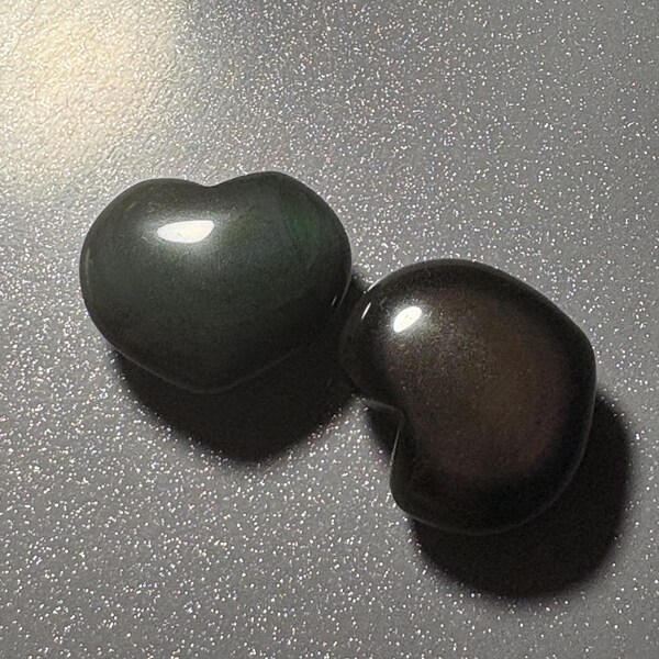 Labradorite Mini Hearts | Multi Colored Crystal Hearts | Shimmering ...