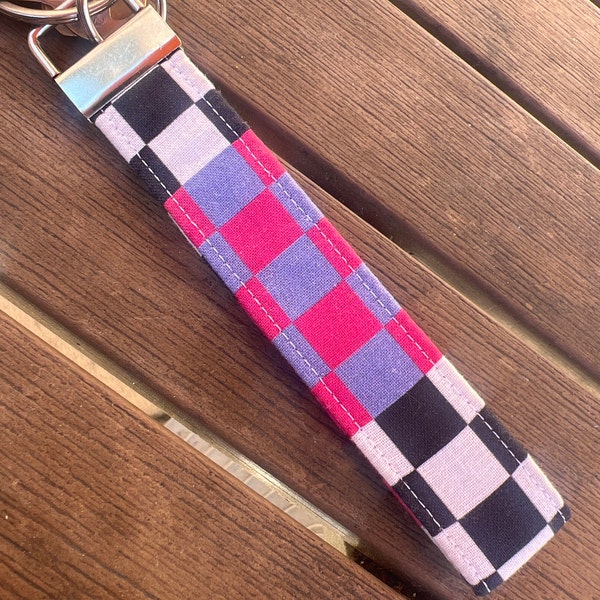Patchwork Keychain Wristlet - Etsy