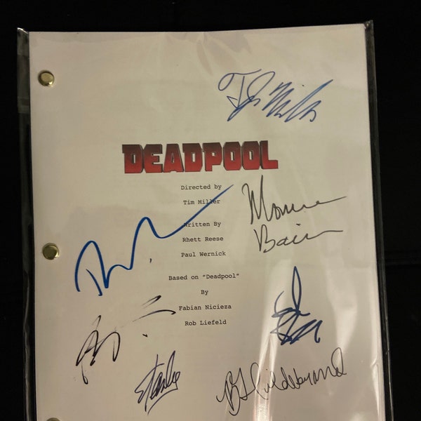 Deadpool Movie Script - Etsy