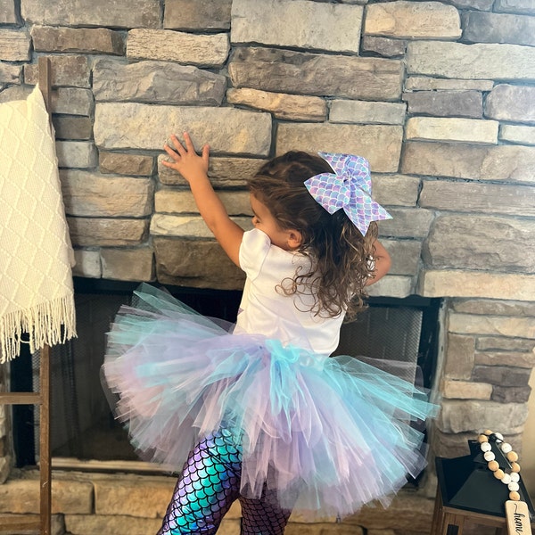Mermaid Leggings Girls Toddler Baby Purple Turquoise Teal Iridescent ...