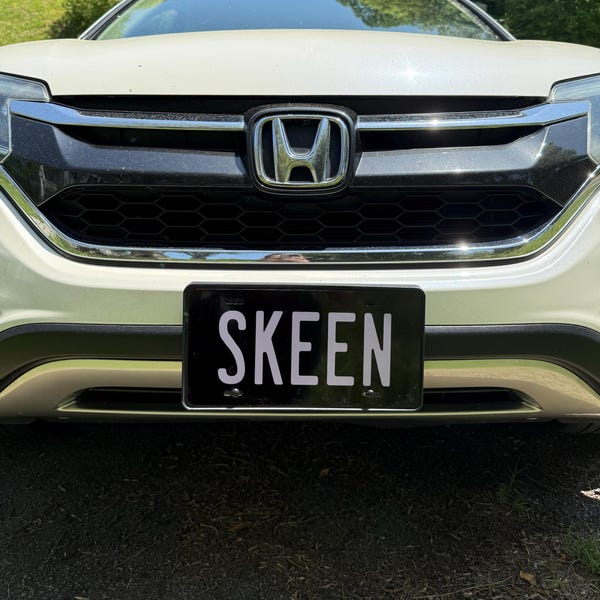 Blue Plaid Gingham Car License Plate Frame, Gen Z Gift, Cute Car ...