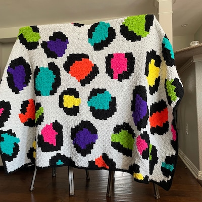 Cheetah Leopard Print Graph Written Pattern for C2C & Tapestry Crochet ...