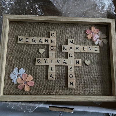 Tableau personnalisé Scrabble famille cadeau cadre - Etsy France