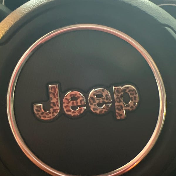 Animal Print Jeep Steering Wheel Sticker Decal, Wrangler JK, JL ...