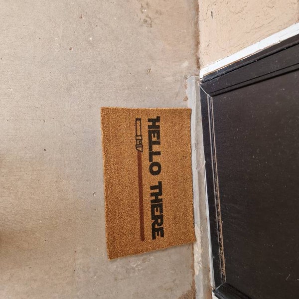 Star Wars Hello There Lightsaber Door Mat - Star Wars Lovers - Starwars ...