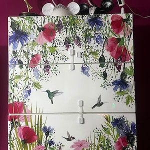 Botanical Springtime Flower Window Cling Decal. Crocuses, Ferns ...