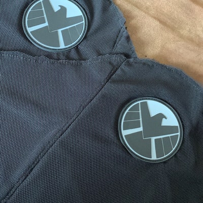 Avengers SHIELD S.H.I.E.L.D 3D PVC Sew on Patches 75mm Left and Right ...