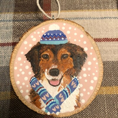 Custom Wood Round, Wood Round Painting, 5 Year Anniversary Gift ...