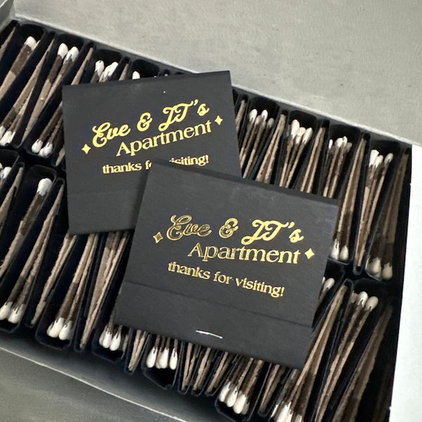 My Apartment Sparkle Matches - Personalized 30 Strike Matchbooks ...