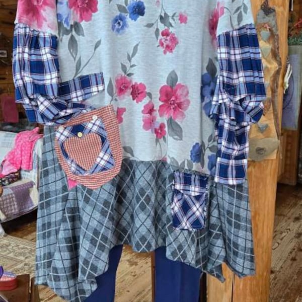 1X-2X Gypsy Rose Tattered Duster Rustic Boho Jacket Funky Hippie ...