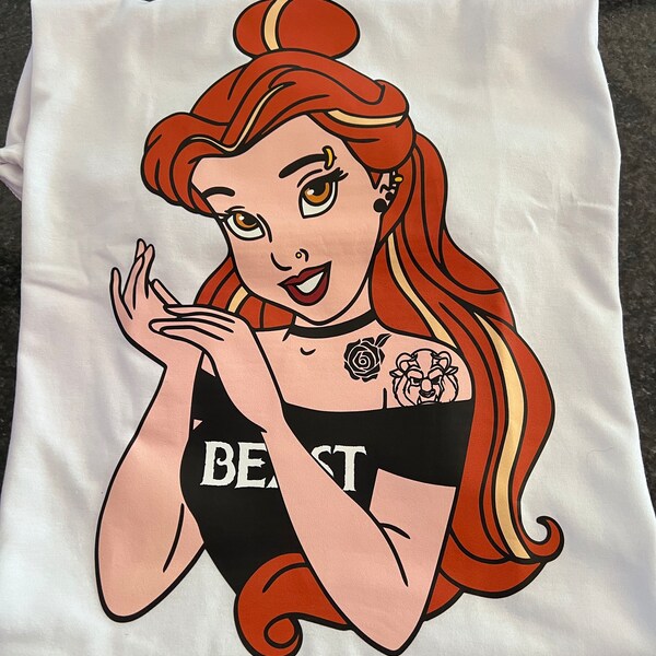 Disney Rocker Princess Shirt, Disney Punk Princess Shirt, Tattoo Disney ...