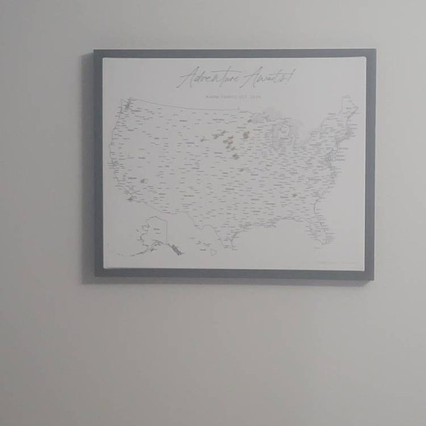 Push Pin Mini USA Travel Map - Cities & States Labeled - Personalizable ...