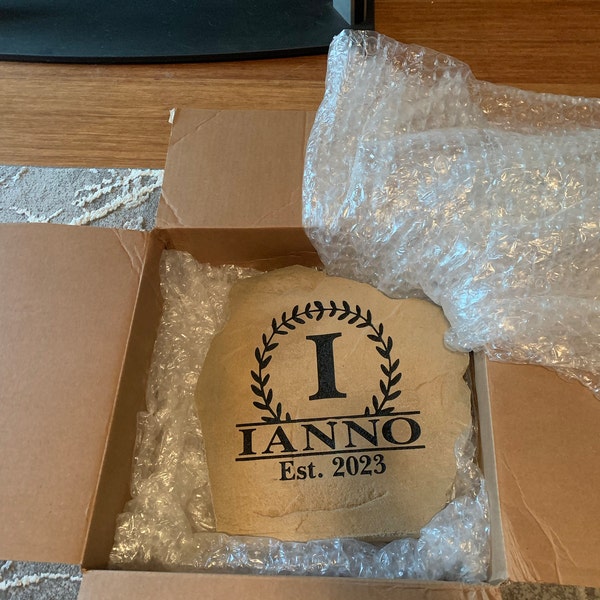 Personalized Monogram Name Stone - Engraved Rock Personalized - Garden ...